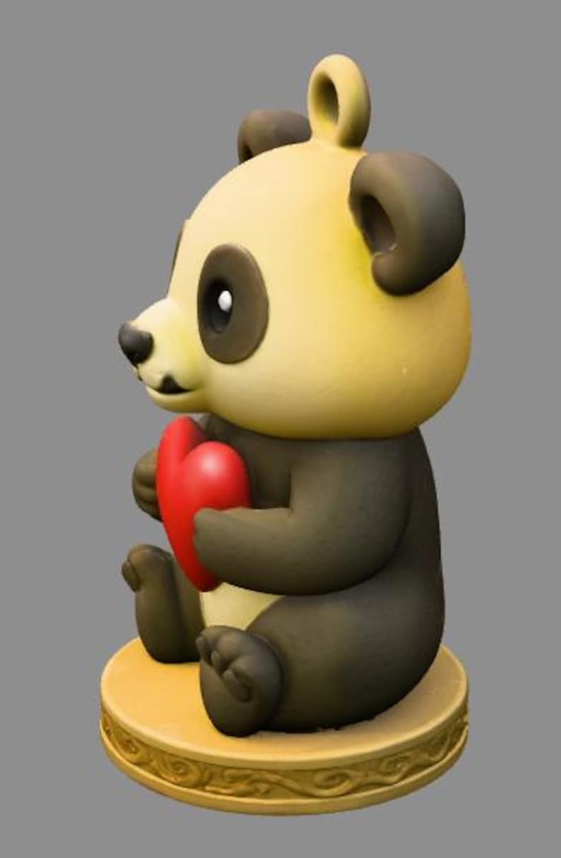 Cute Panda STL File – 3D Printable Valentine Figurine Pendant - Etsy