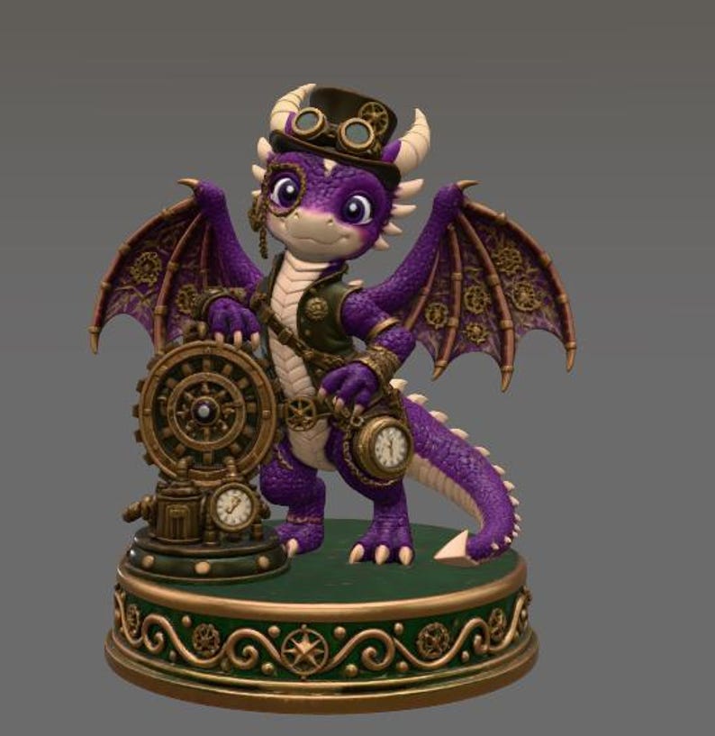 Clockwork Fantasy Dragon STL for 3D Printing - Etsy