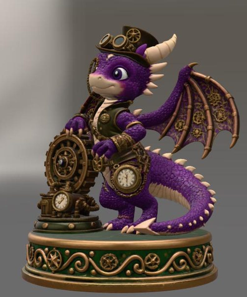 Clockwork Fantasy Dragon STL for 3D Printing - Etsy