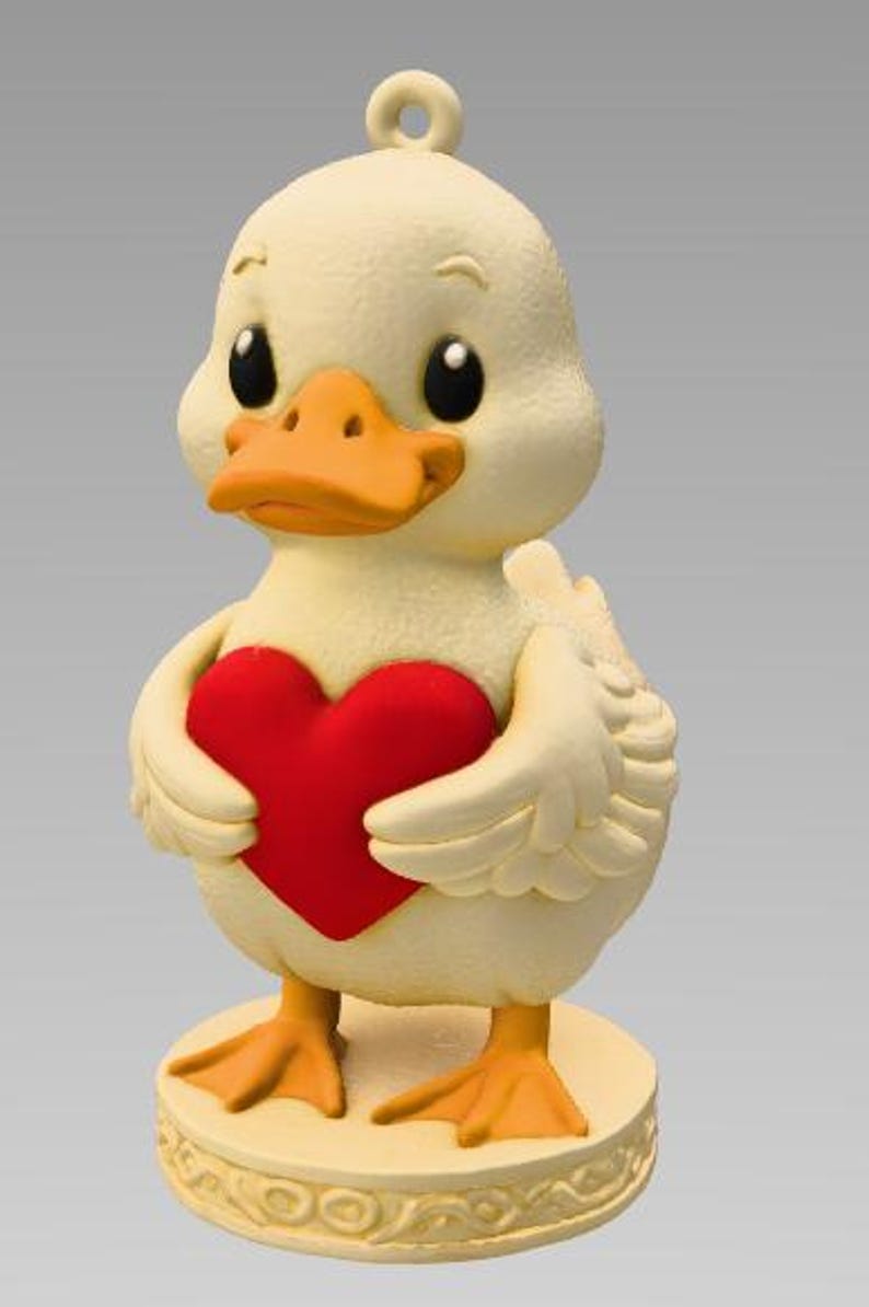 Duck With Heart 3D Model – Valentine's Day Decor (STL File) - Etsy