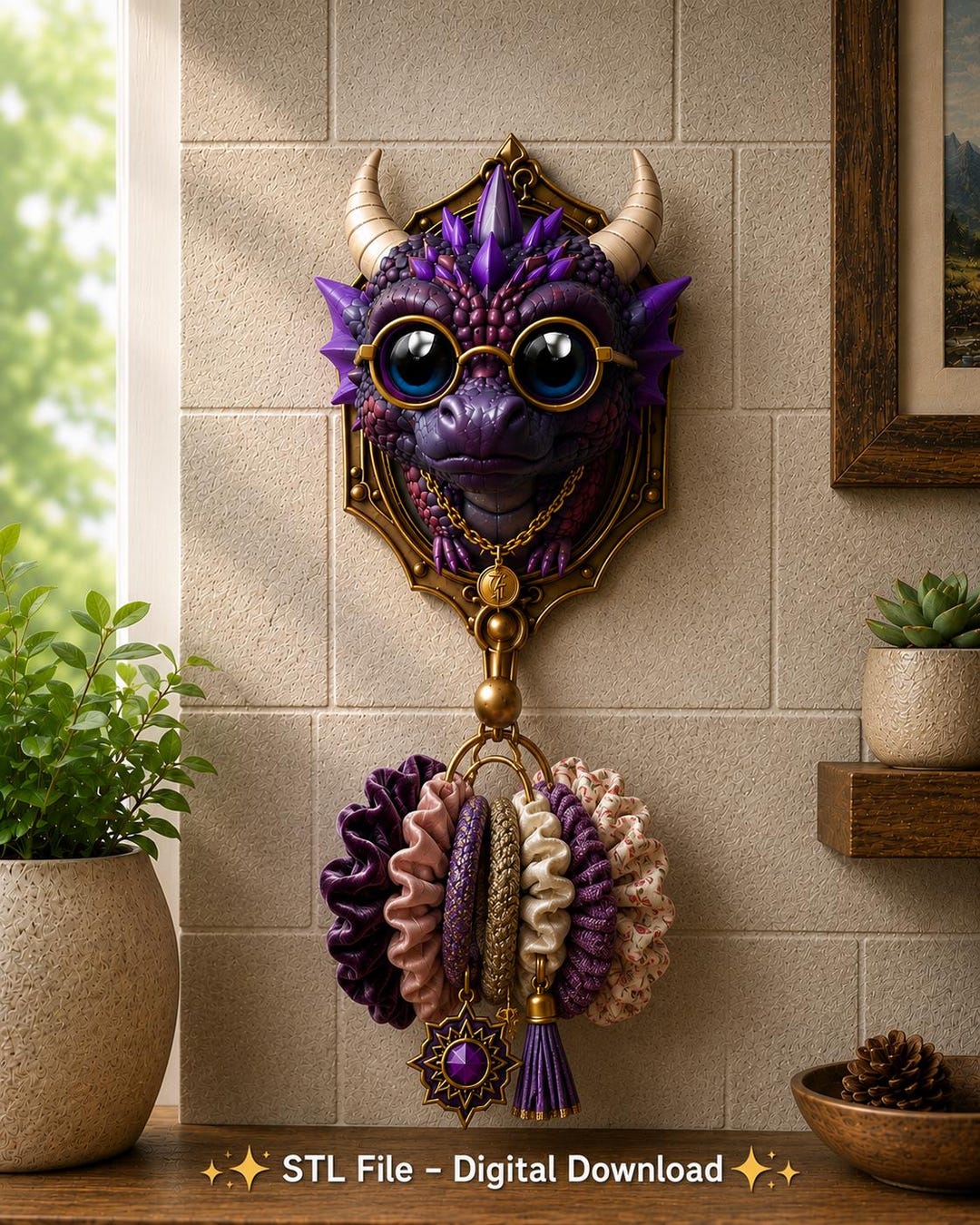 Kawaii Dragon Key Holder STL File for 3D Print - Etsy