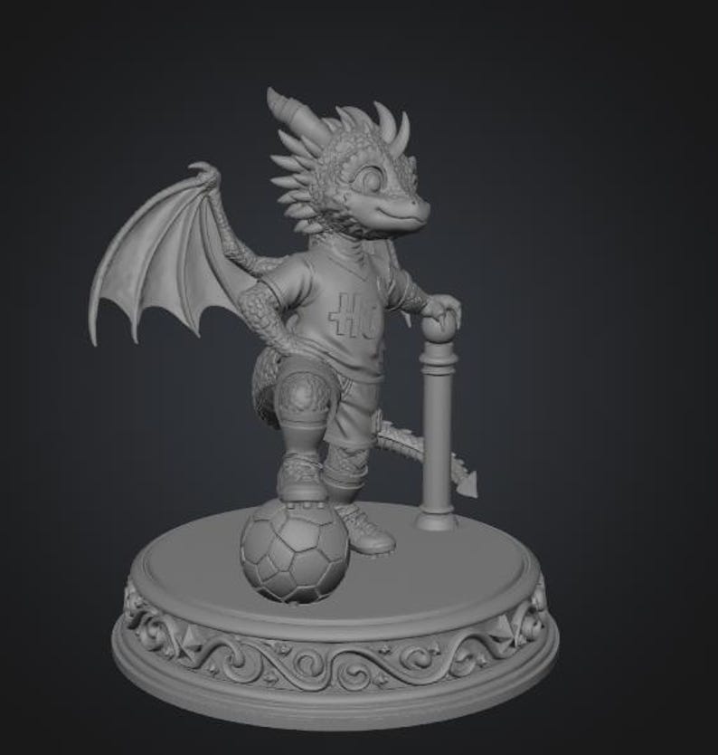 Fantasy Football Dragon STL for 3D Printing - Etsy