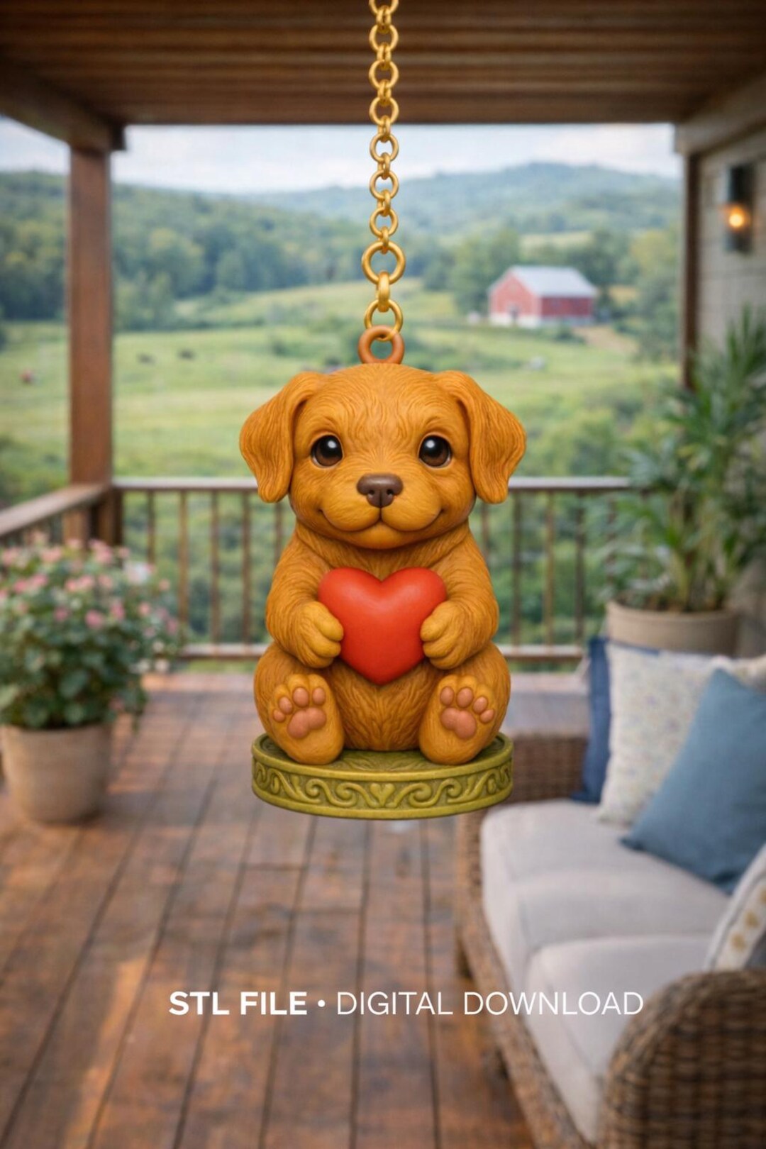 3D Printable Puppy Pendant – Animal Figurine STL File - Etsy