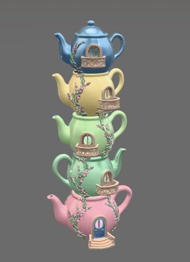 Enchanted Teapot Tower STL File for 3D Printing - Etsy