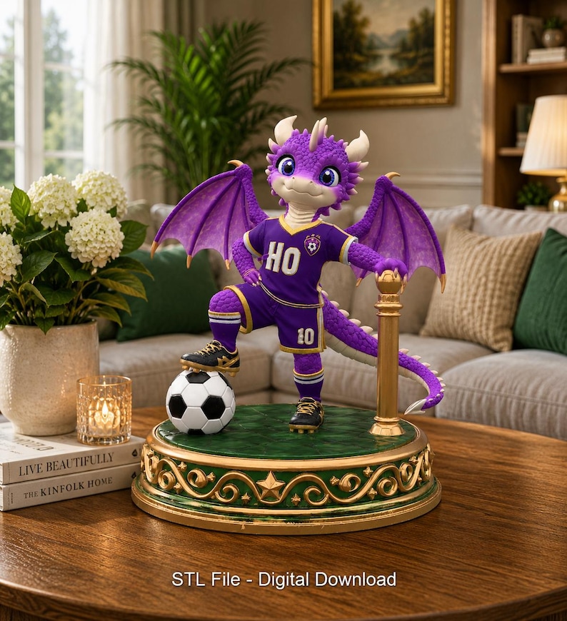 Fantasy Football Dragon STL for 3D Printing - Etsy