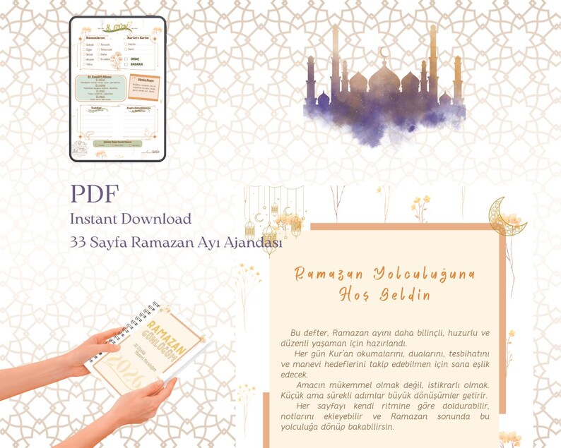 30-day Ramadan Planner | Islamic Journal, Prayer Tracker (türkçe PDF ...