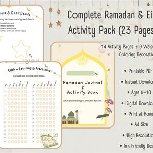 Kids Ramadan Journal Printable | 30 Day Islamic Activity Workbook | Eid ...