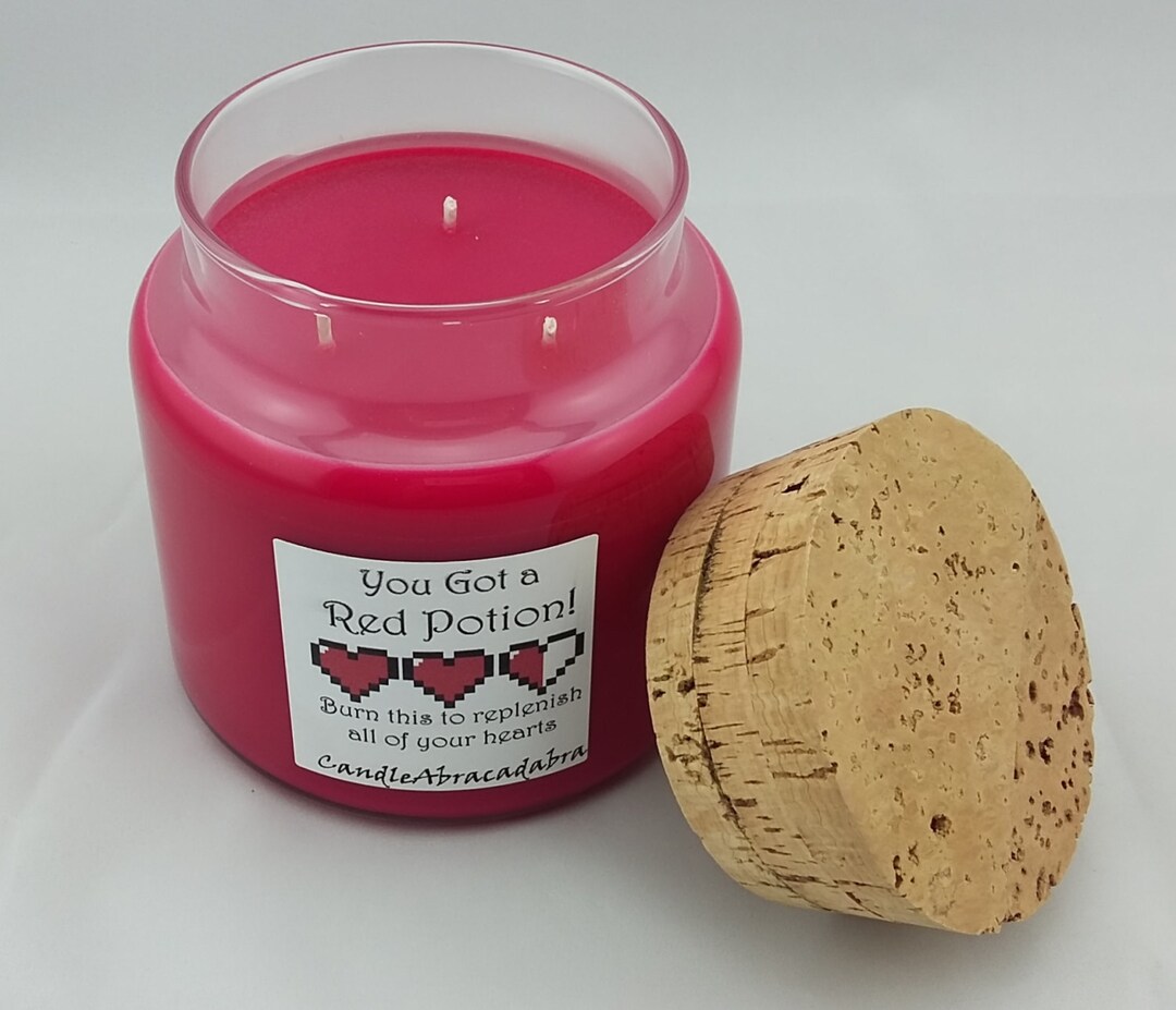 Legend of Zelda Potion Soy Candle – Raspberry Cream Scent - Etsy