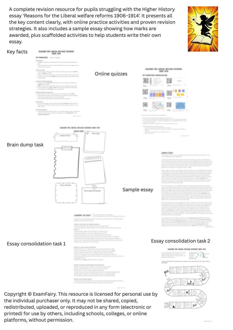 Higher History Reasons for Liberal Welfare Reforms Sample Essay and ...