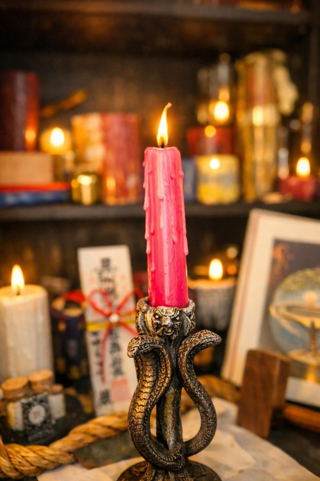 Handmade Drip Candle - Love Potion, Gothic Altar Decor, Cottagecore ...