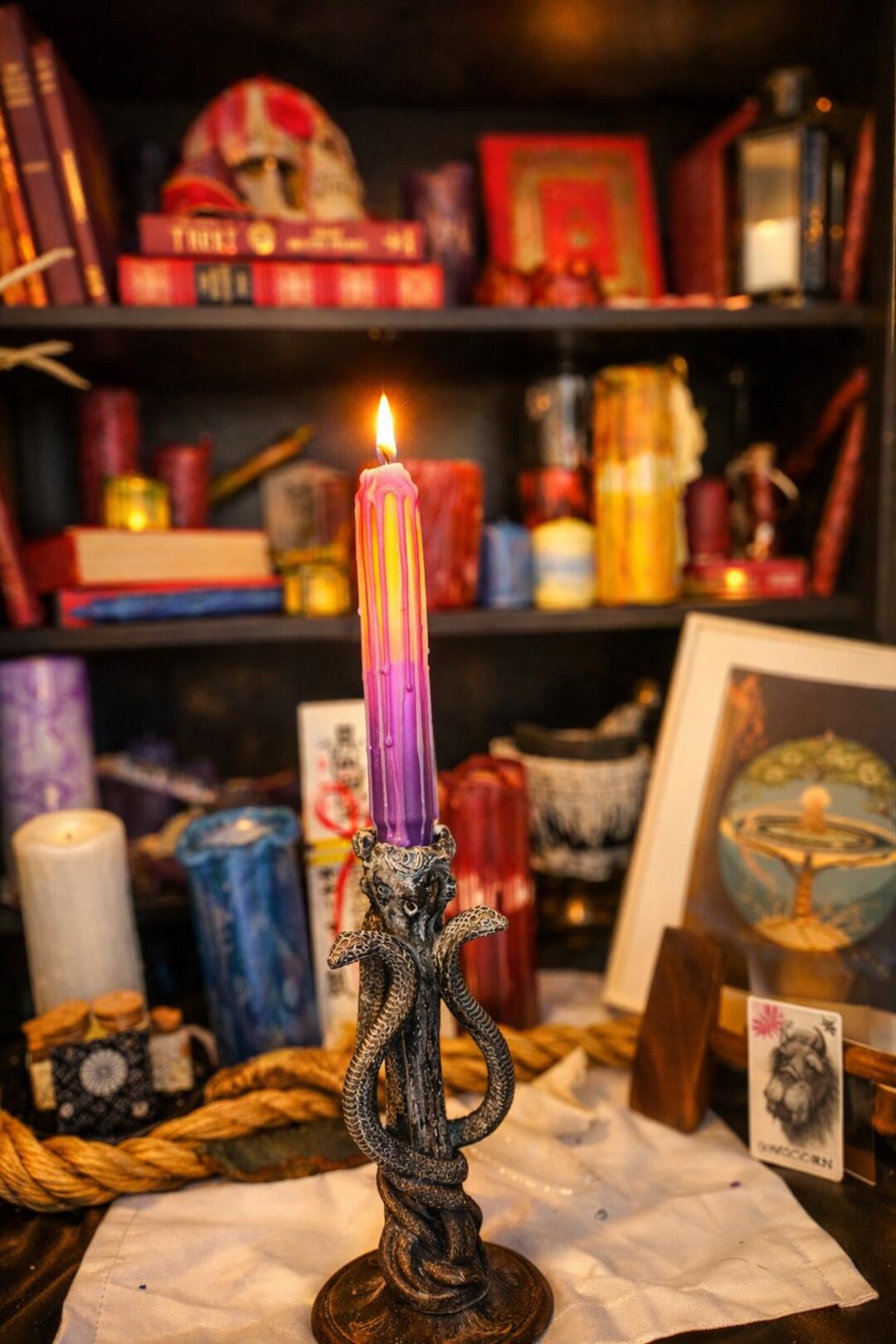 Ritual Drip Candles - Handmade, Ritual Gothic Décor, Rustic ...