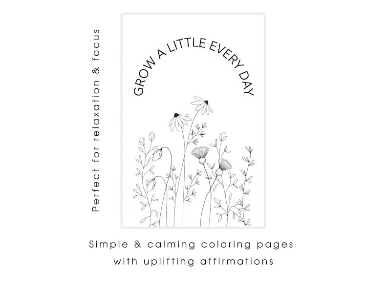 Mental Health Coloring Pages | ADHD Friendly Affirmations | 25 ...