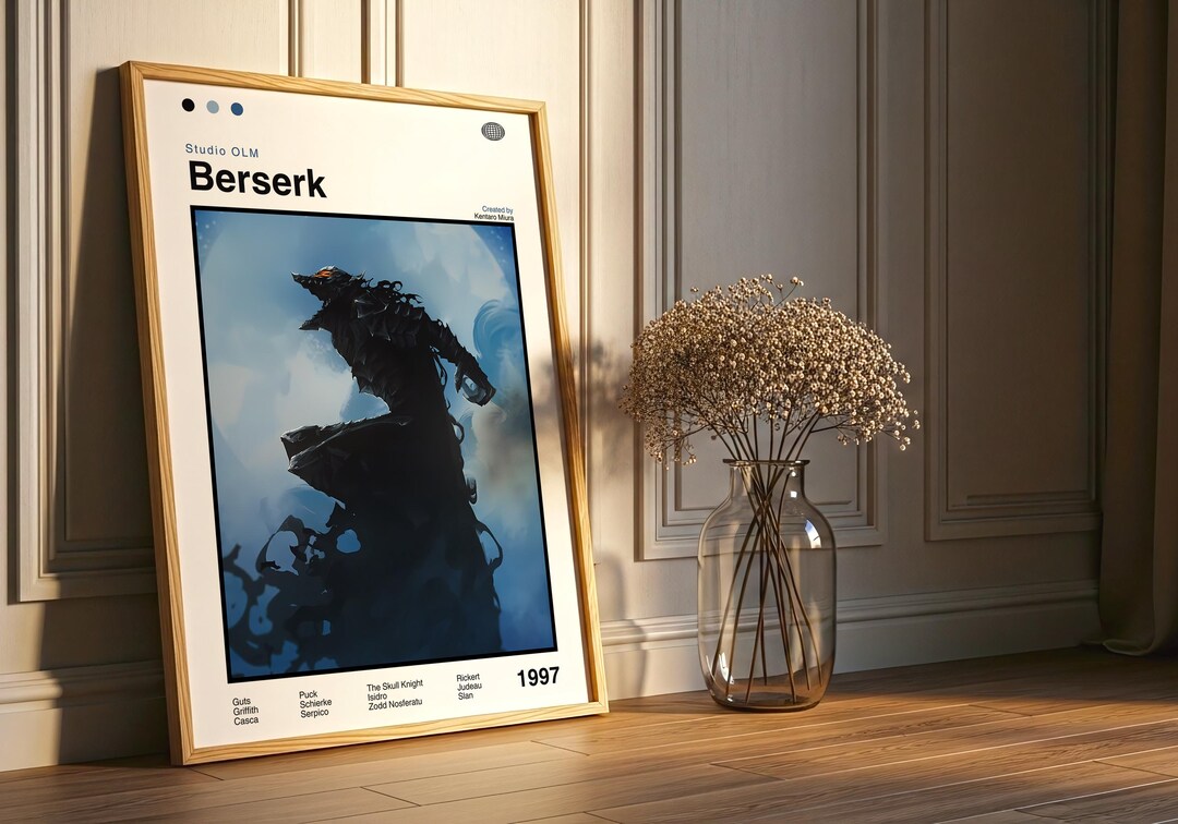 Berserk Anime Poster: Minimalist Mid-century Modern Art Print - Etsy
