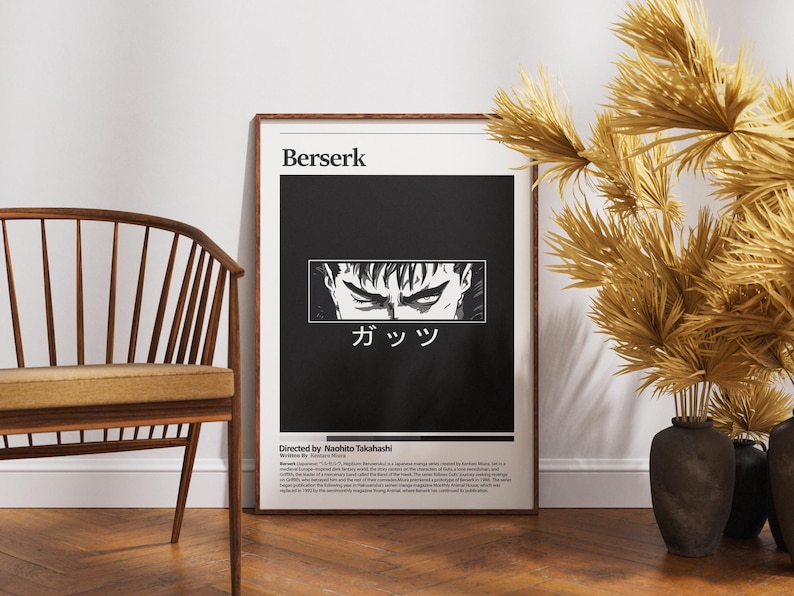 Berserk Anime Poster: Minimalist Mid-century Modern Art Print - Etsy