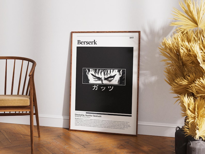 Berserk Anime Poster: Minimalist Mid-century Modern Art Print - Etsy