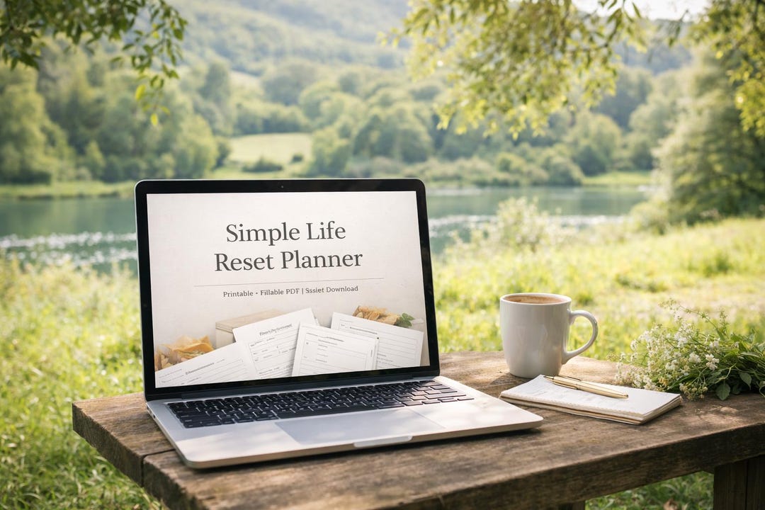 Simple Life Reset Planner | Printable Digital Planner | Stress Relief ...