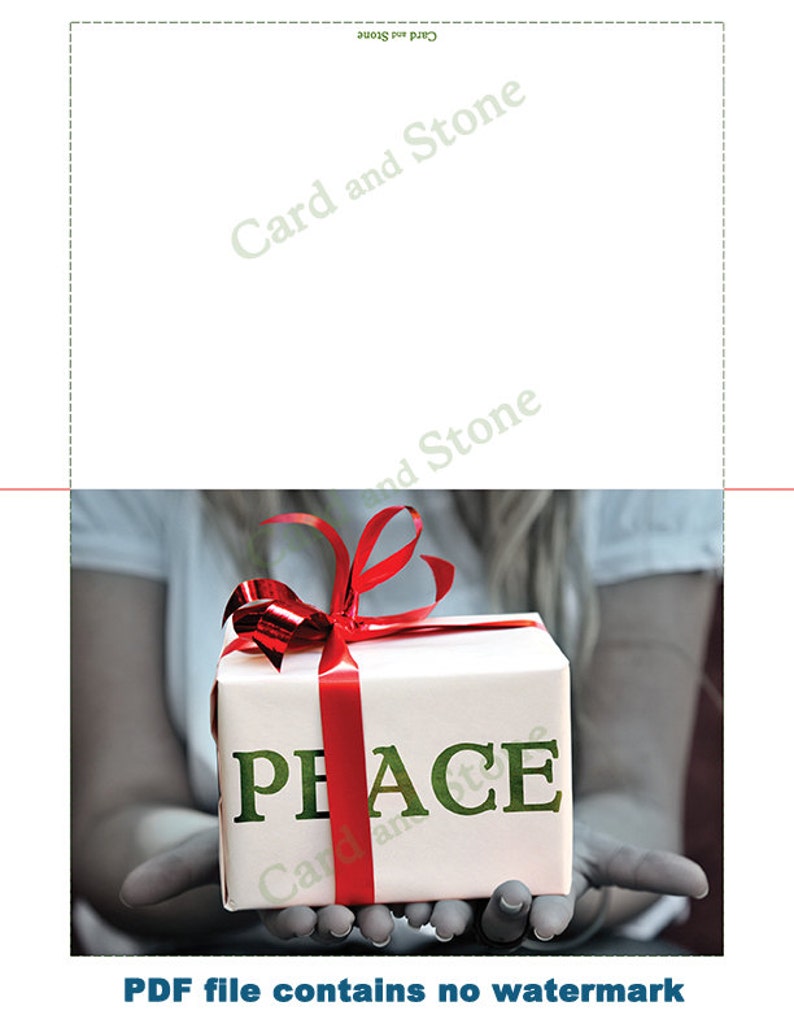 Printable Greeting Card Wishing You Peace - Etsy