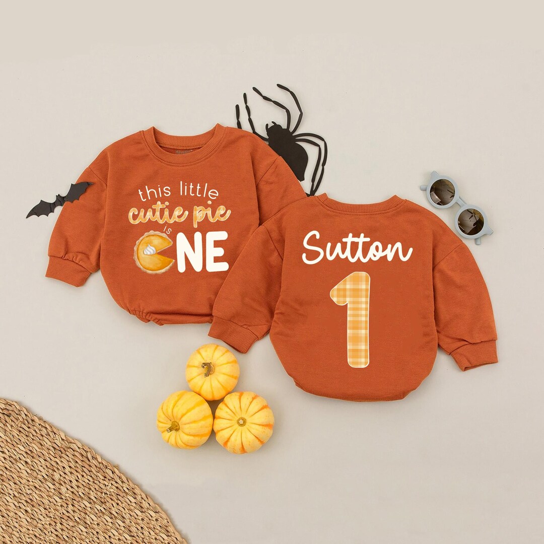 Custom Name This Little Cutie Pie is One Birthday Baby Romper ...