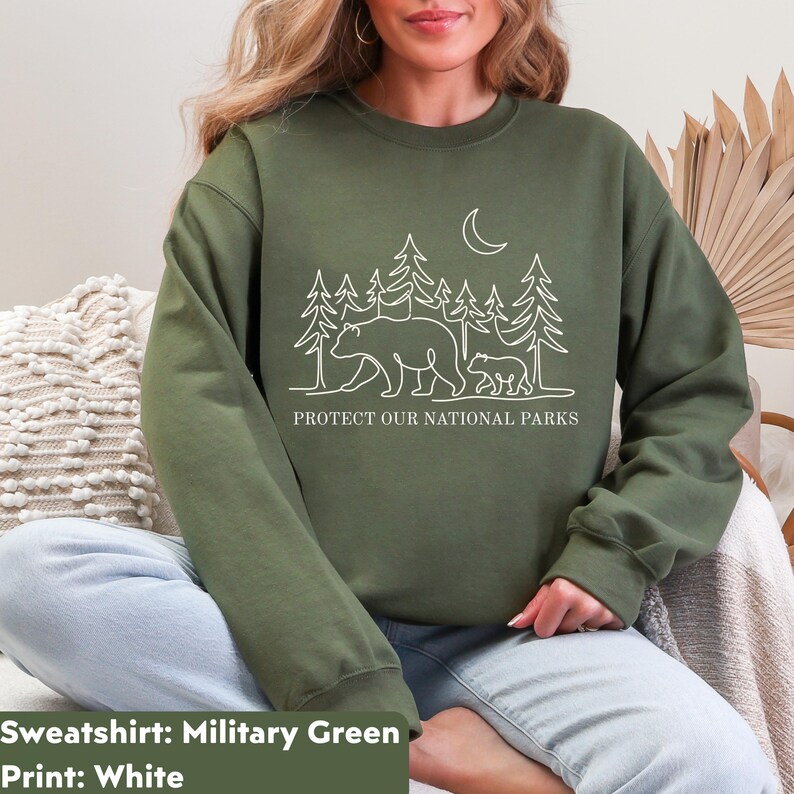 Protect Our National Parks Shirt, Mama Bear Graphic Tee, Comfort Colors ...