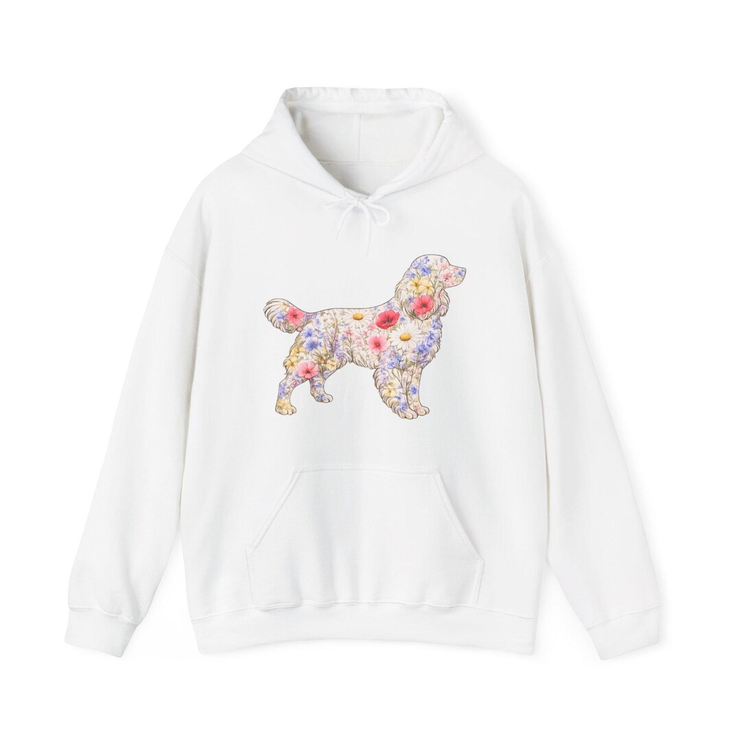 Floral Springer Spaniel Hoodie Watercolor Flower Dog Pullover - Etsy