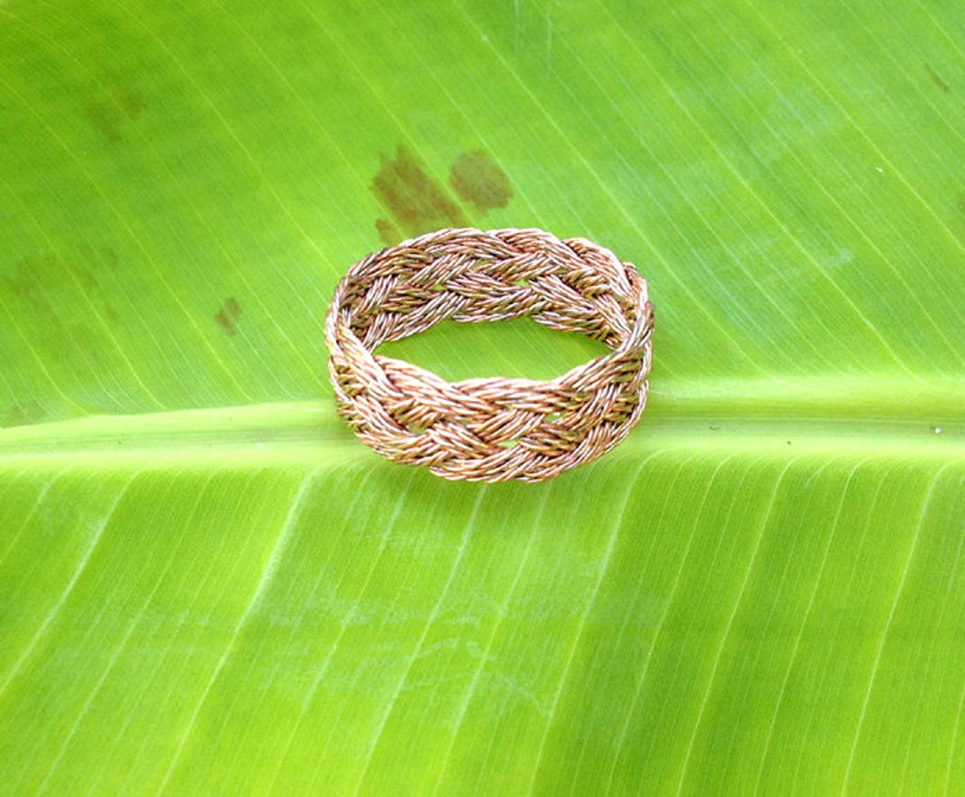 Hand Made Multi-color 14k Gold Turks Head Ring - Etsy
