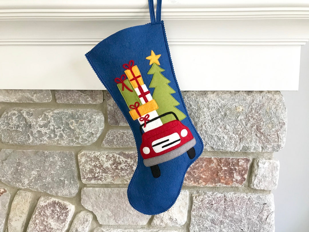 Handmade Wool Felt Christmas Stocking: Pack a Convertible Car With ...