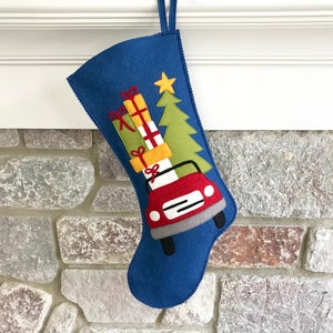 Handmade Wool Felt Christmas Stocking: Pack a Convertible Car With ...