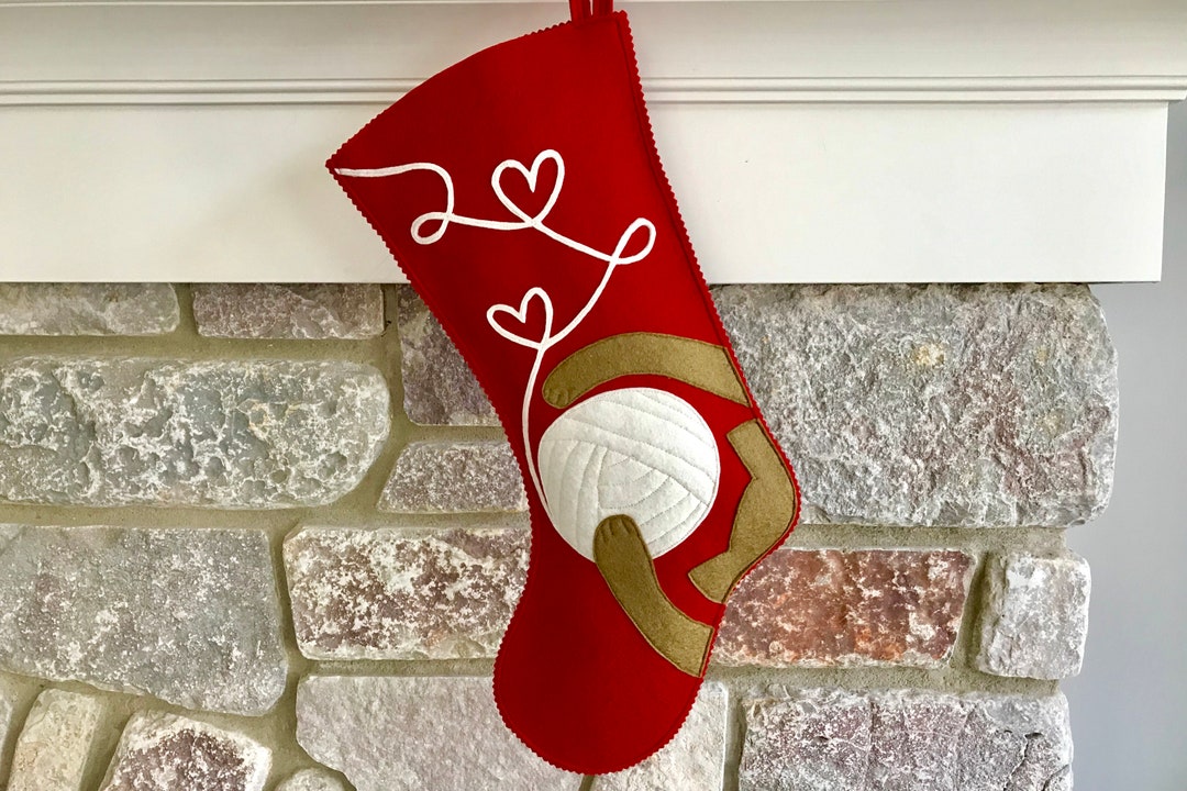 Handmade Wool Felt Christmas Cat Stocking: Celebrate Your Kitty at the ...