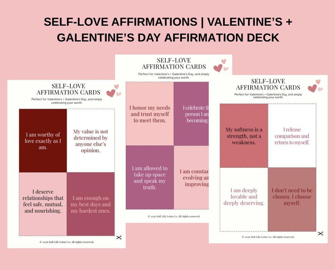 Self Love Affirmation Cards Printable | Valentine's Day Gift ...