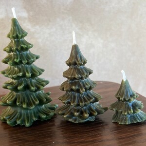 Beeswax Candle Winter Scene | Pine Trees | Cabin - Etsy
