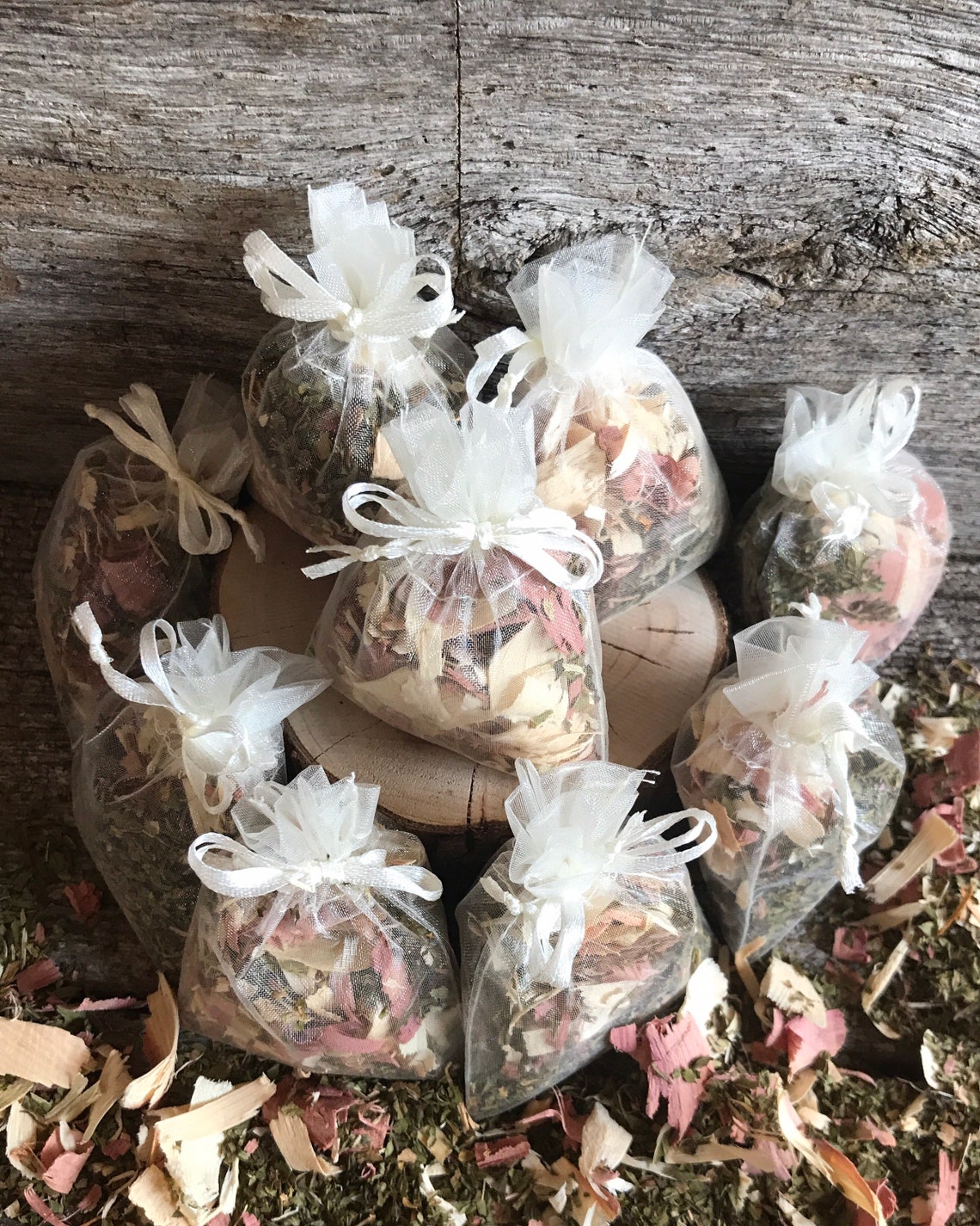 Set of 12 Cedar and Peppermint Sachets - Etsy