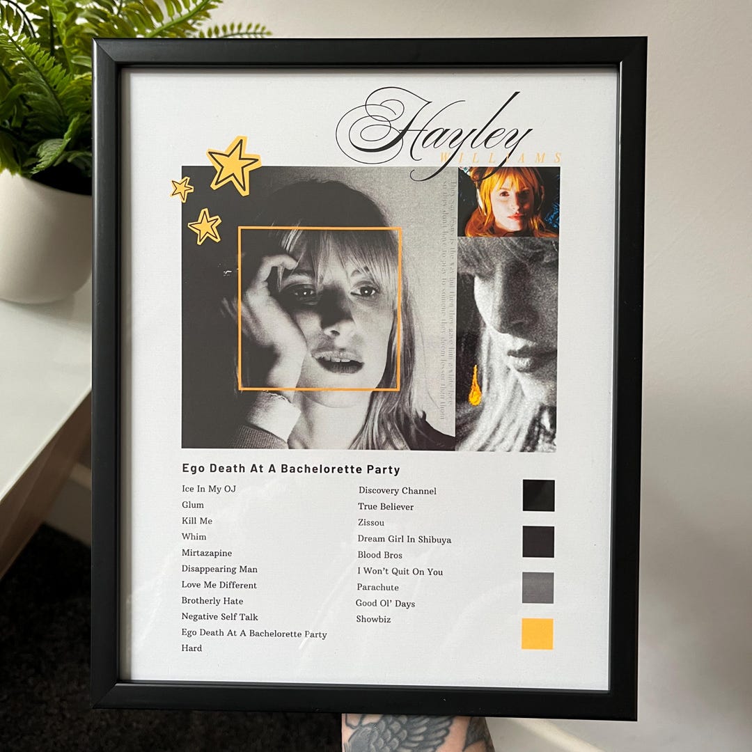 Hayley Williams Ego Death at A Bachelorette Party Framed Print | Music ...