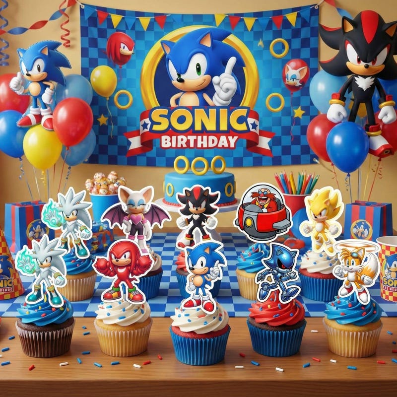 Sonic Cake Topper - Etsy