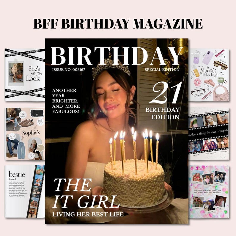 Personalised Celebrity Magazine Template | Custom Birthday Gift ...
