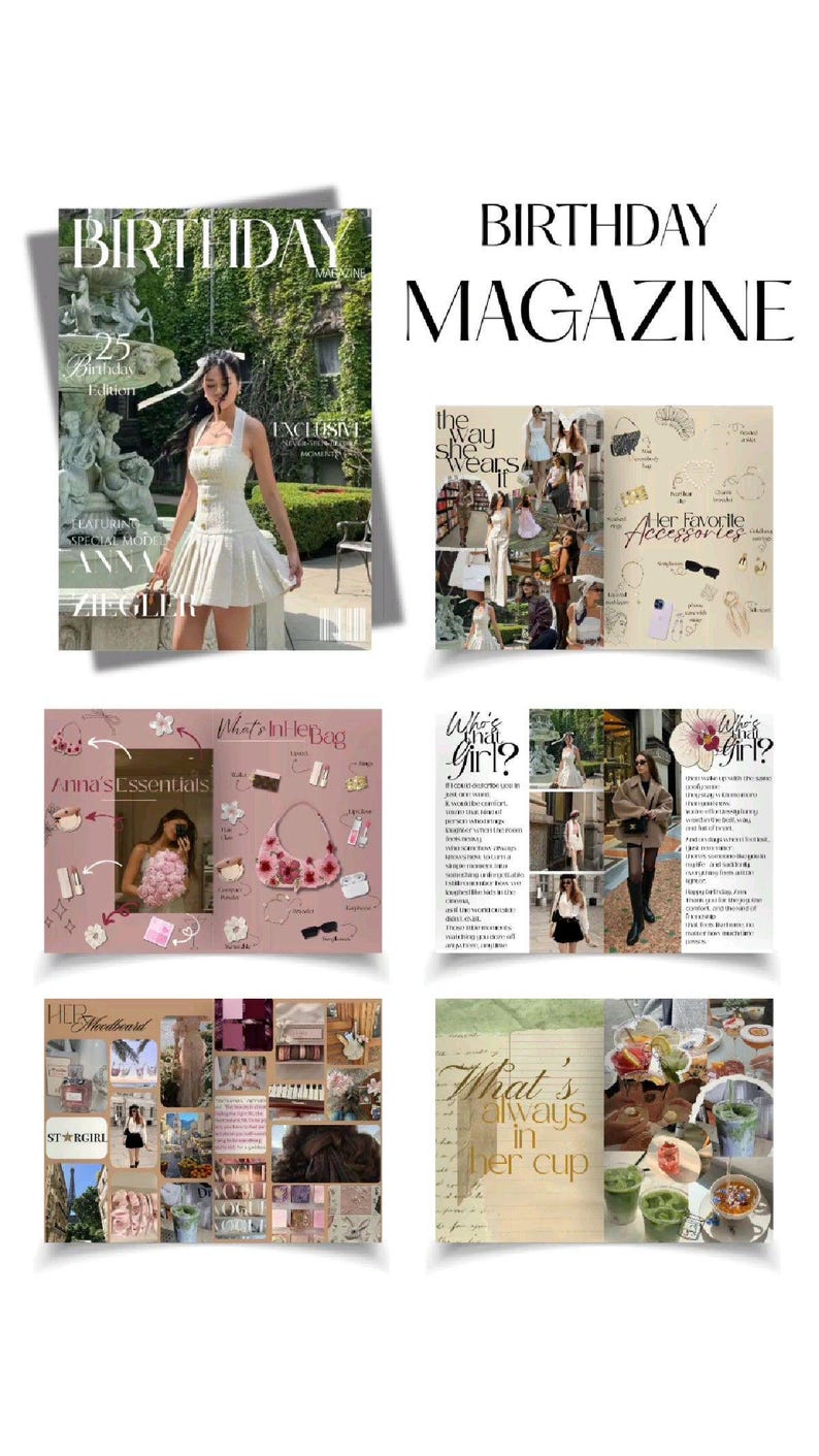 Personalised Celebrity Magazine Template | Custom Birthday Gift ...