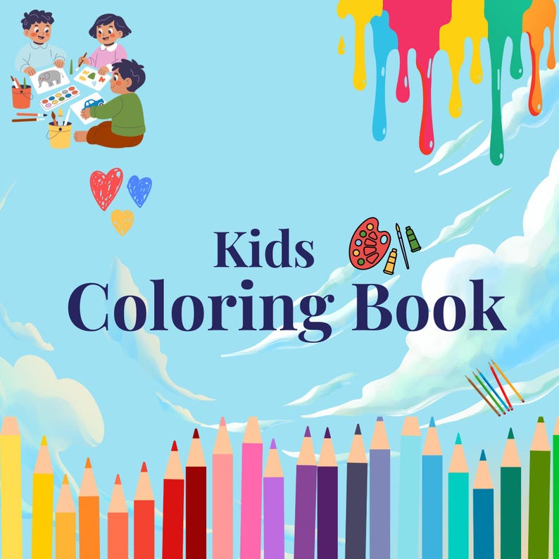 Kids Coloring Book | Fun Activity Pages for Children, Boys, Girls - Etsy