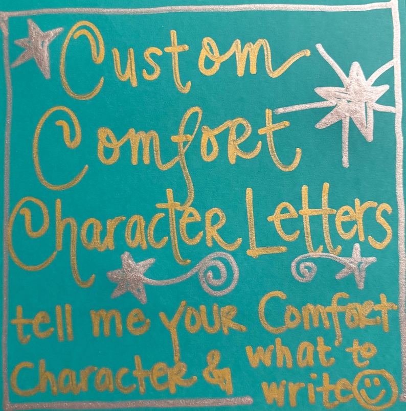 Custom Comfort Character Letters!! - Etsy