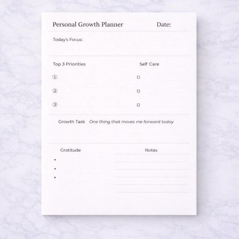 Personal Growth Planner Printable | Transform Your Life Digital Planner ...