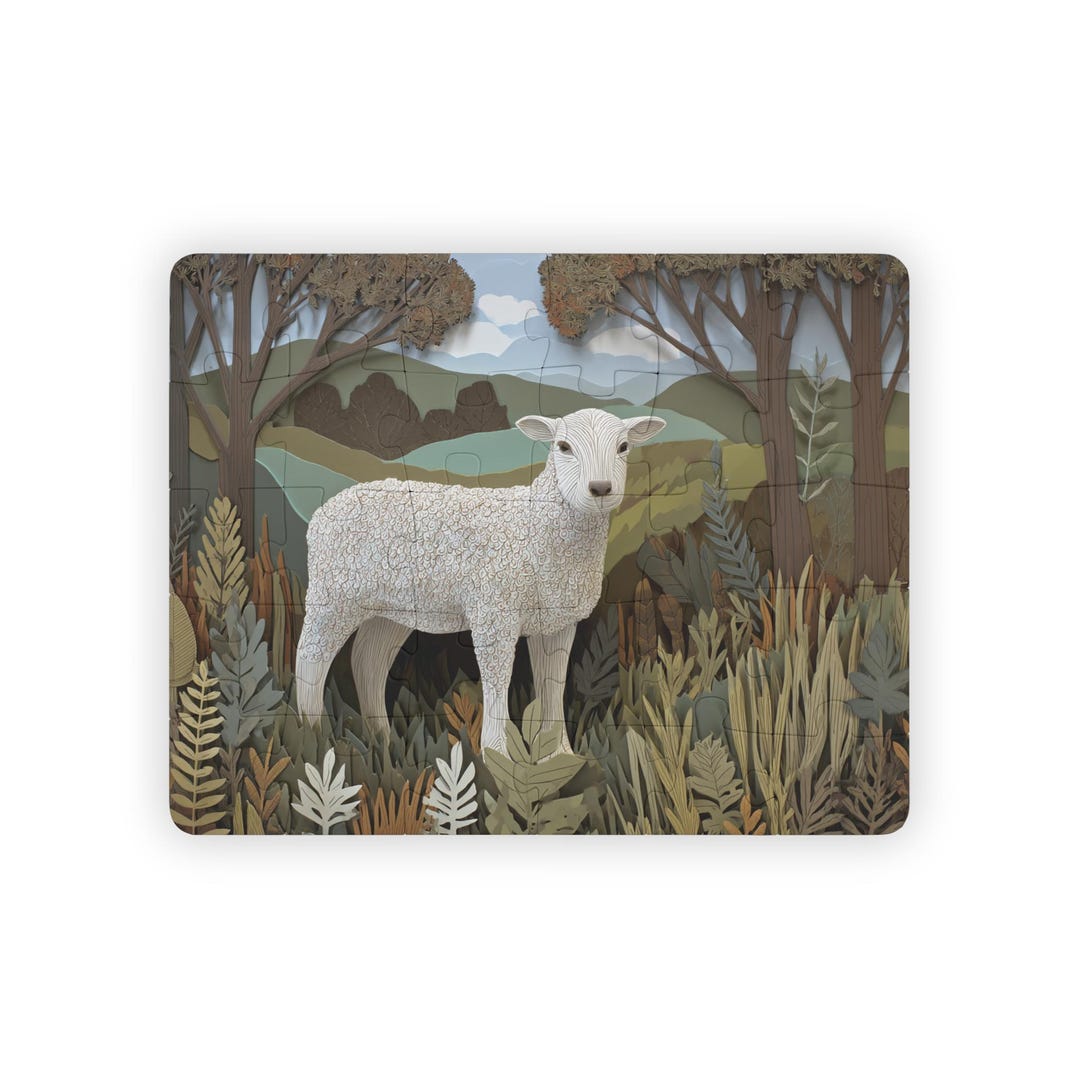 Lamb Kids' Puzzle 30-piece Learning Activity for Children Animal Jigsaw ...