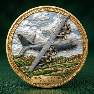 Custom C-130 Hercules Challenge Coin, Personalized Military Transport ...
