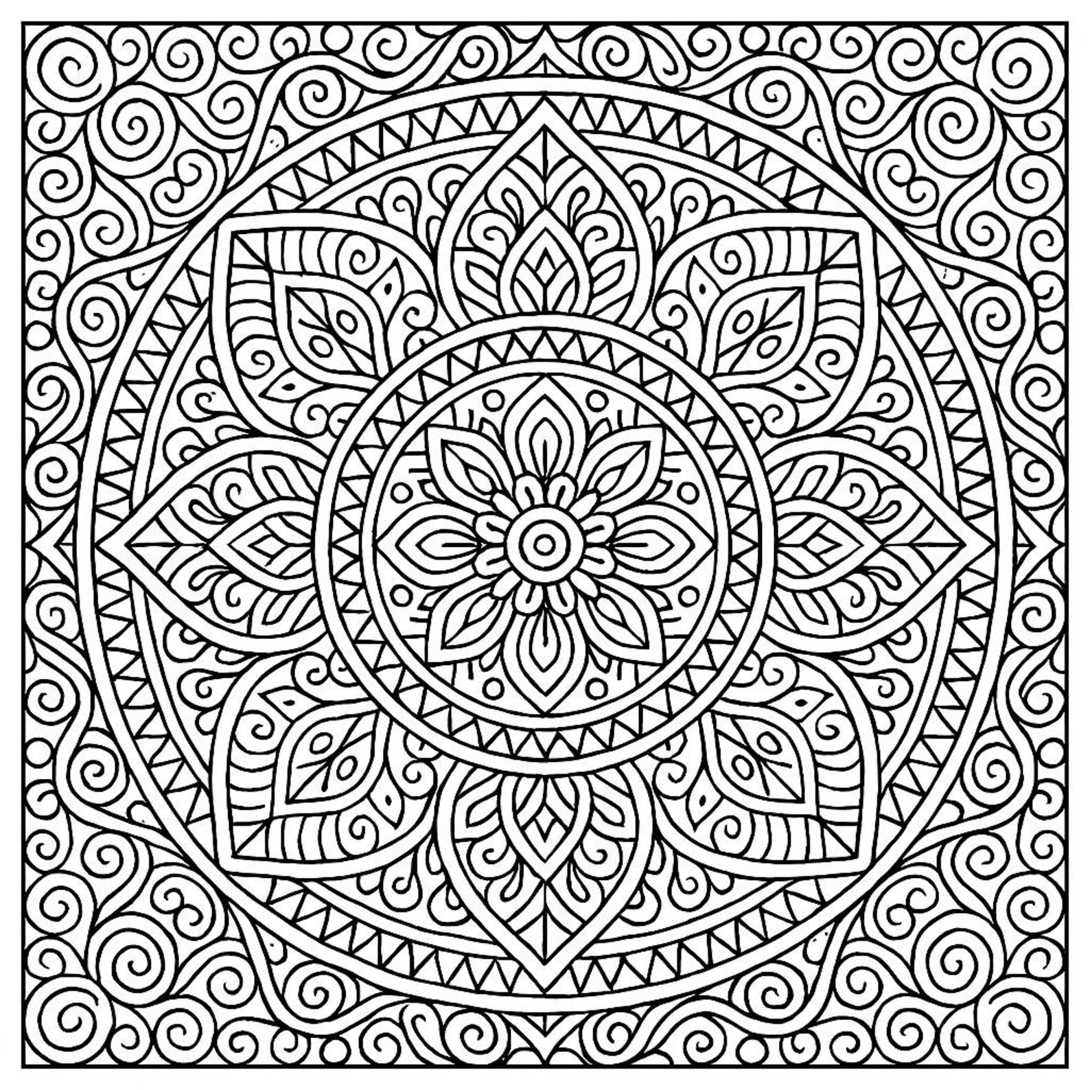 Intricate Mandala Coloring Pages Bundle - Etsy