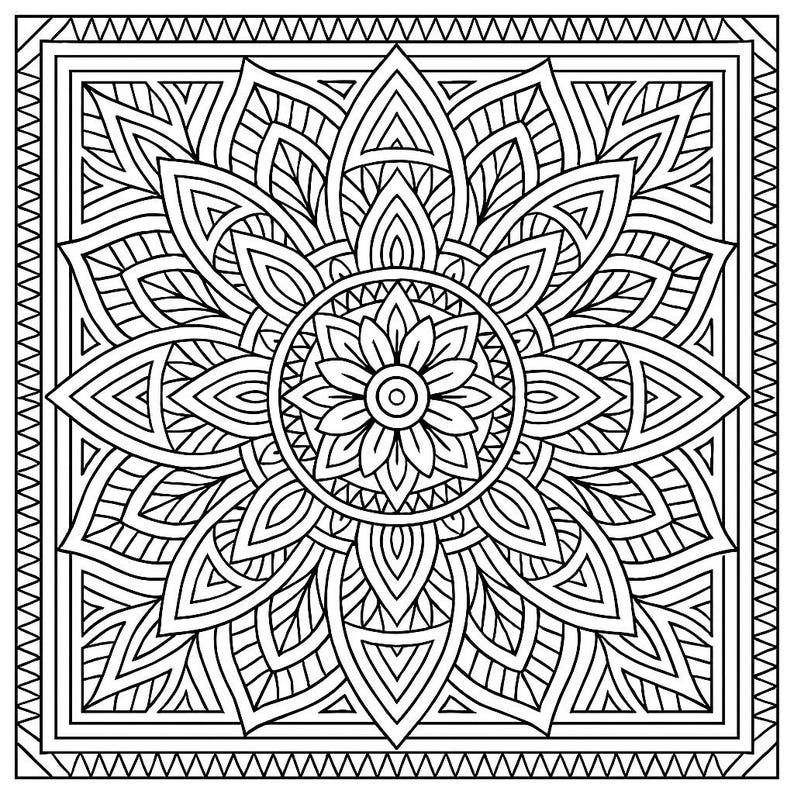 Fun Mandala Coloring Pages Bundle - Etsy