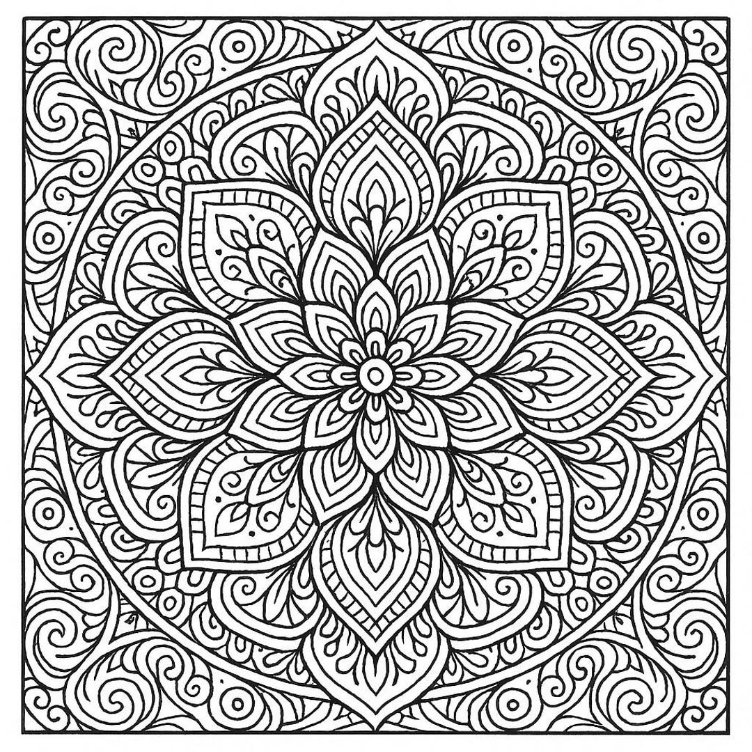 Intricate Mandala Coloring Pages Bundle - Etsy