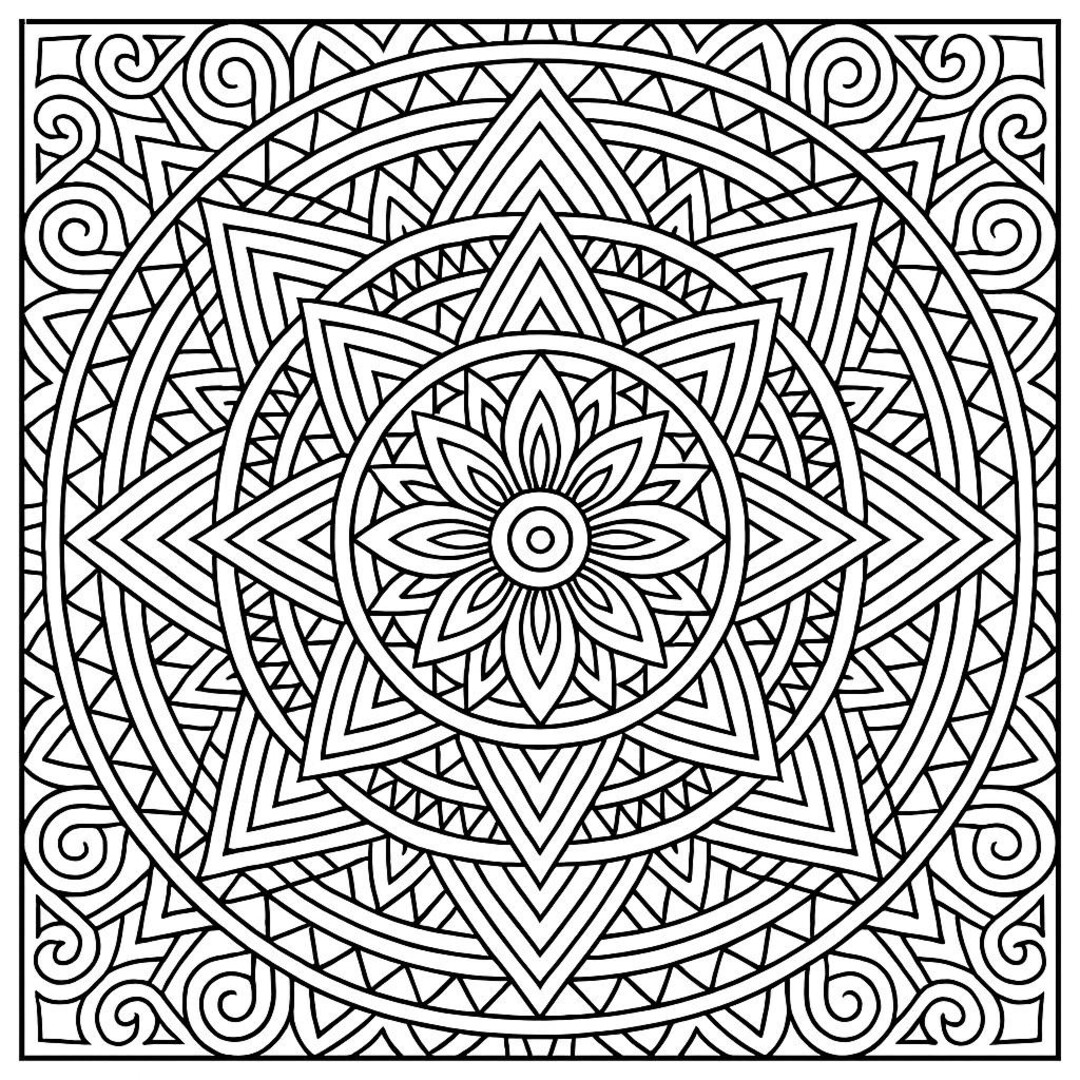 Fun Mandala Coloring Pages Bundle - Etsy