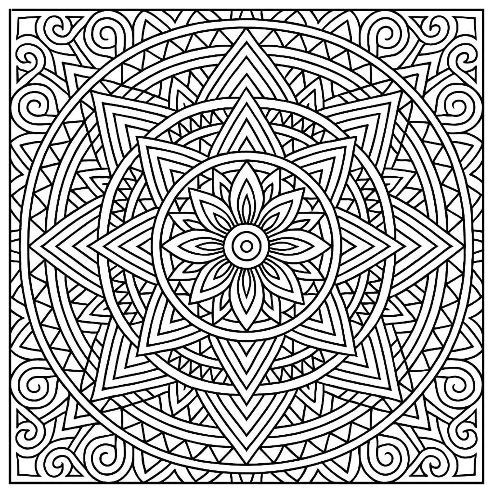 Fun Mandala Coloring Pages Bundle - Etsy
