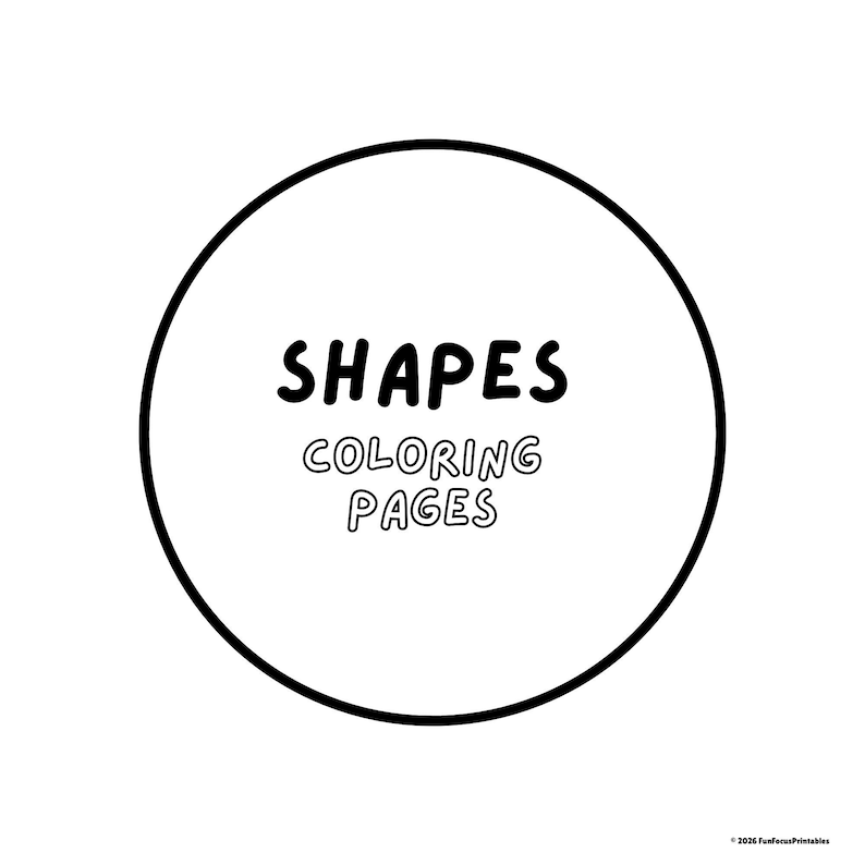 Shapes Coloring Pages for Kids | Preschool Shapes Printable PDF - Etsy