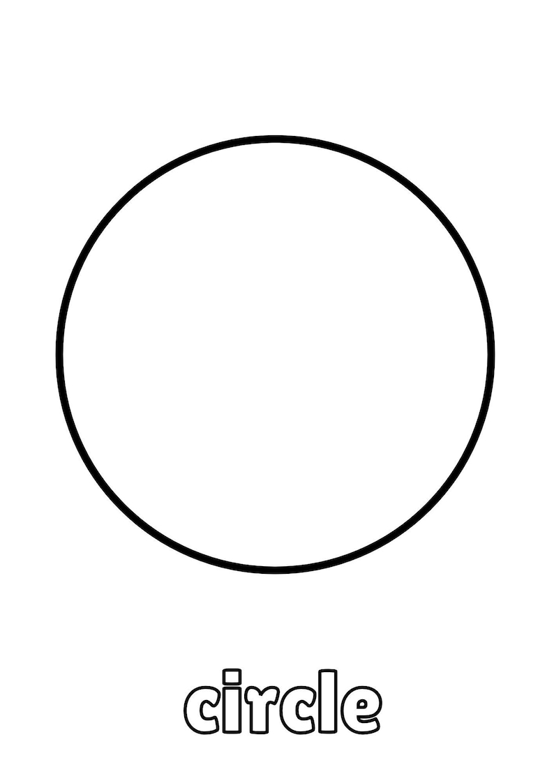 Shapes Coloring Pages for Kids | Preschool Shapes Printable PDF - Etsy