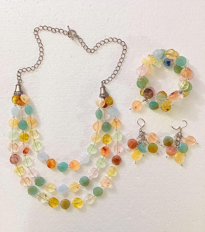 Colorful Necklace Set - Etsy