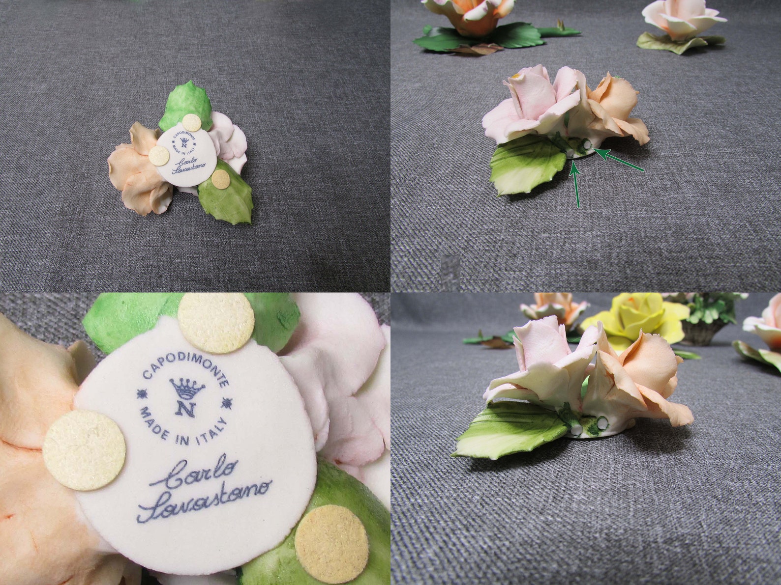 Vintage Capodimonte Rose Figurines – Carlo Savastano Napoleon Fabar ...