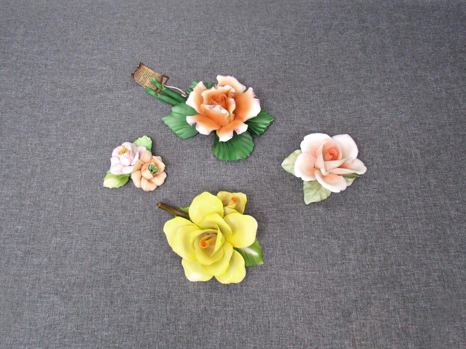 Vintage Capodimonte Rose Figurines – Carlo Savastano Napoleon Fabar ...
